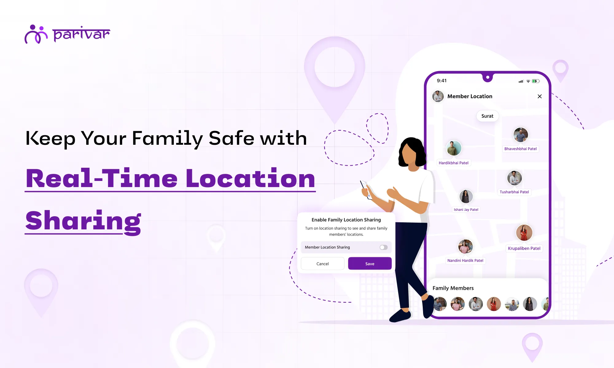 Real-Time Location Sharing with Family for Safety and Trust